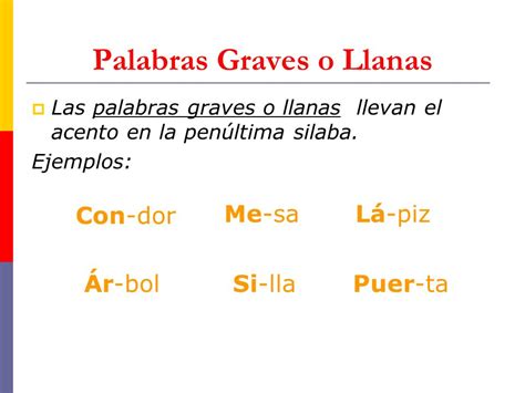Ejemplo De Palabras Graves Sin Tilde Images