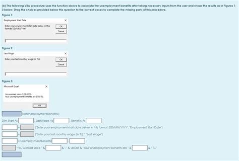 Solved B The Following Vba Procedure Uses The Function