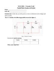 Lab Prelab Nodal Mesh Analysis Docx ECE L Circuits I Lab