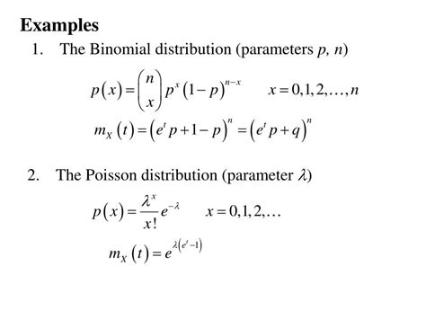 Ppt Moment Generating Functions Powerpoint Presentation Free