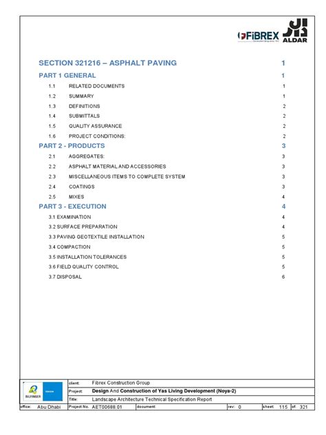 Asphalt Specification Pdf Road Surface Specification Technical Standard