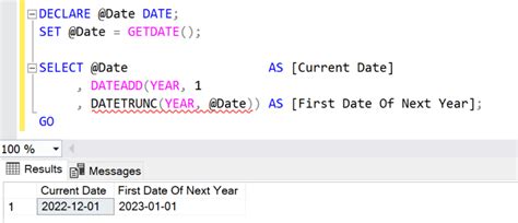 First Date Of Previous Year Sql Server Portal