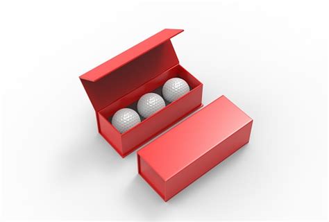 프로모션 브랜딩을 위한 골프공 선물 용지 상자 3d 렌더링 그림입니다 0명에 대한 스톡 사진 및 기타 이미지 0명 3차원 형태 4 Istock