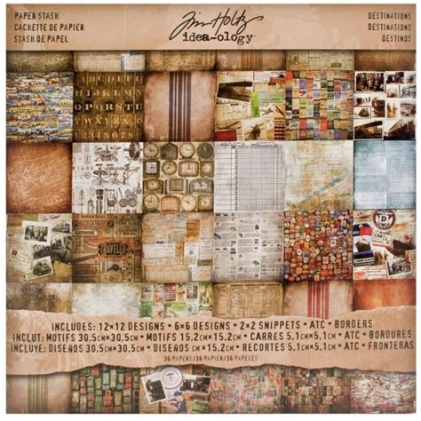 Tim Holtz® Idea Ology® Paper Stash Destinations Tim Holtz Paper