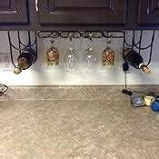 Amazon Com Rev A Shelf ORB Inch Quad Under Cabinet Wine Glass Rack And Stemware