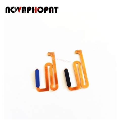 Novaphopat Original For Samsung A12 A125F M12 M12s Fingerprint Button Power Switch On Off Ribbon