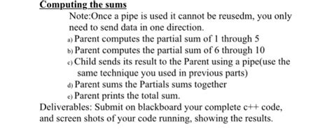 Solved Interprocess Communication Using Pipes Write A
