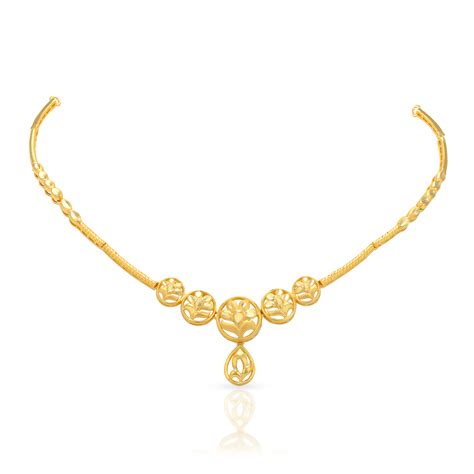 Buy Elegant Semi Floral Gold Necklace Grt Jewellers