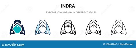 indra icon in filled thin line outline and stroke style vector