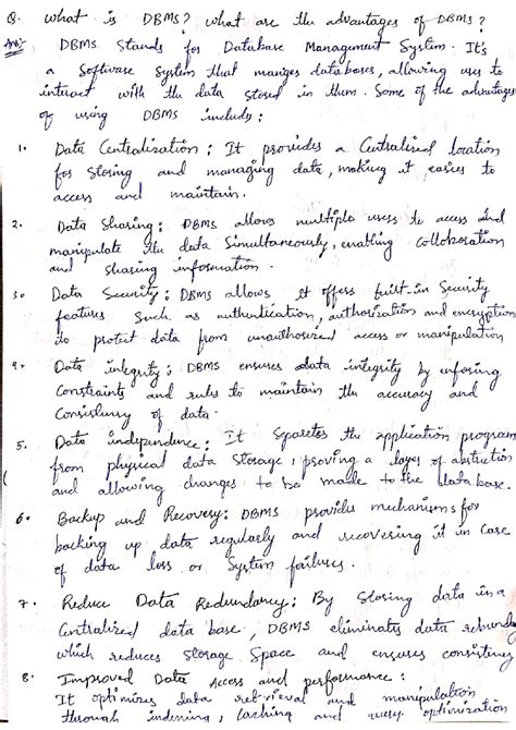 Dbms Assignment Q What Is Dbms What Are The Advantages Of Dbms