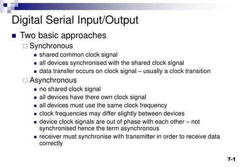 PPT Digital Serial Input Output PowerPoint Presentation Free Download ID