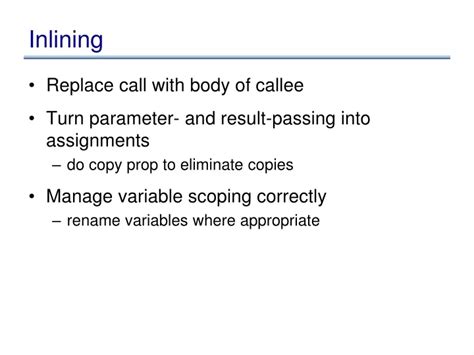 Ppt Inlining Powerpoint Presentation Free Download Id9370298
