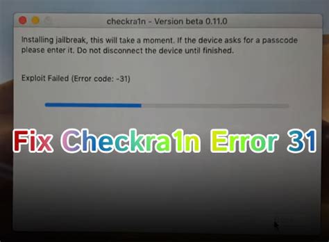 tutorial how to fix checkra1n error 31