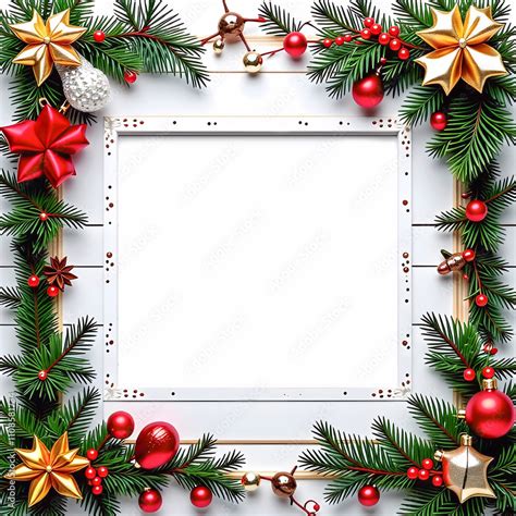 크리스마스와 해피뉴이어 배경 프레임 Stock Illustration Adobe Stock