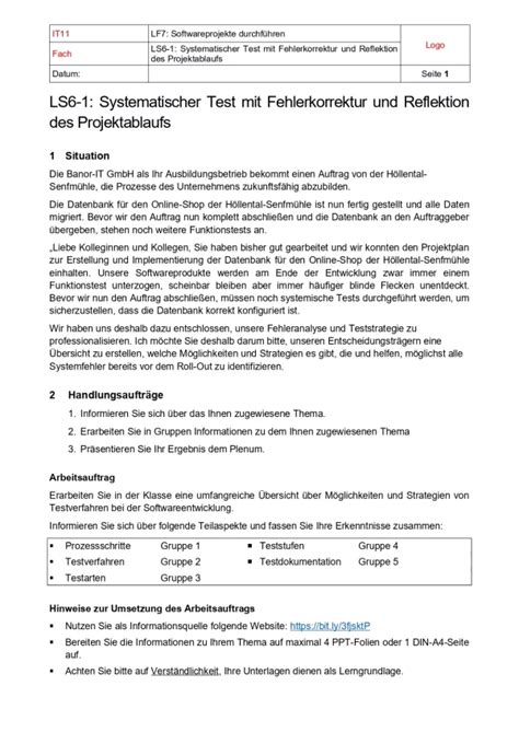 Sql Datenbank Systematischer Test Mit Fehlerkorrektur Hubbs Der Hub Für Berufliche Schulen