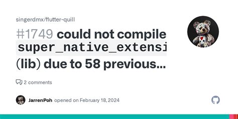 Could Not Compile `supernativeextensions` Lib Due To 58 Previous