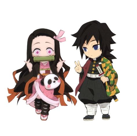 Nezuko And Giyu Chibi Chibi Anime Demon