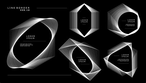 Geometric Abstract Lines Border Design Template Blended Lines Border Design 18849170 Vector Art