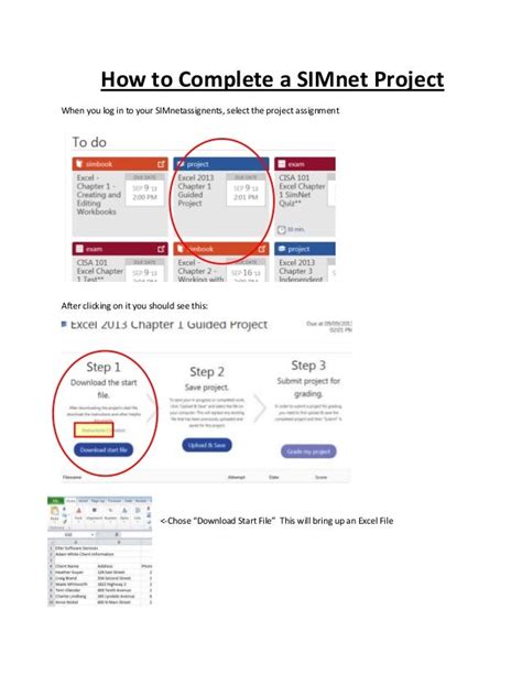 Completing Simnet Assignments
