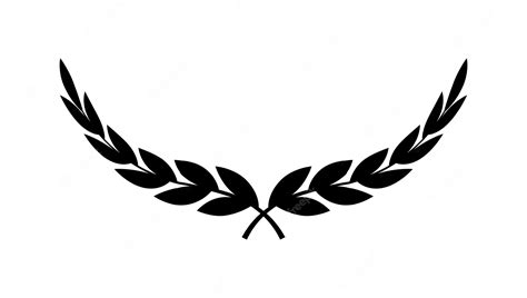 Premium Vector Laurel Wreath Icon Laurel Branch Floral Round Frame Of Leaves