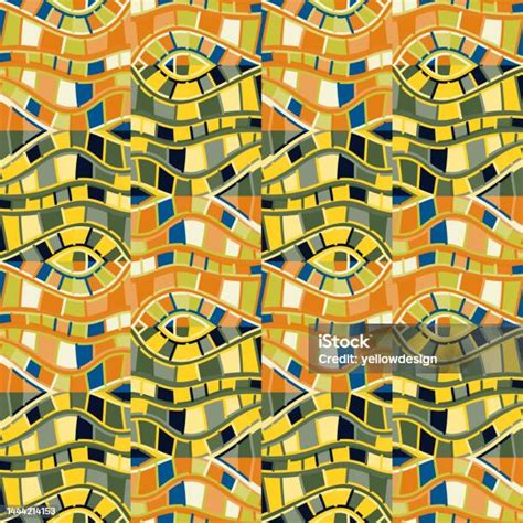 손으로 그린 기하학적 선 타일 장식 추상 만화경 모자이크 완벽 한 패턴입니다 빈티지 라인 벽지 디자인에 대한 스톡 벡터 아트 및 기타 이미지 Istock