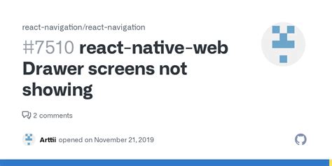 React Native Web Drawer Screens Not Showing Issue React Navigation React Navigation