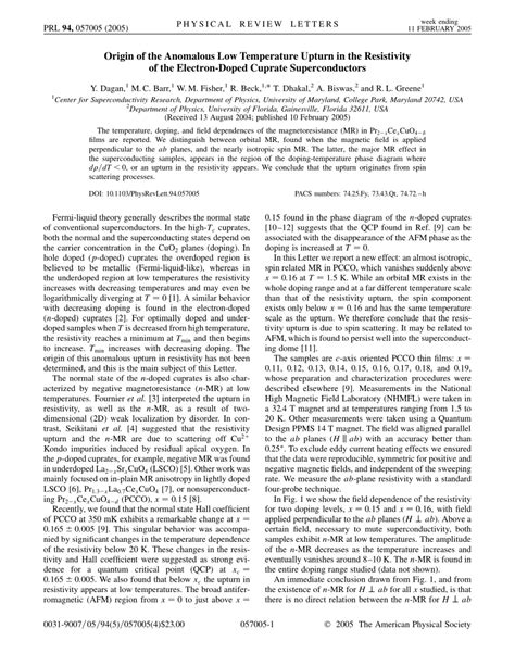 Pdf Origin Of The Anomalous Low Temperature Upturn In The Resistivity Of The Electron Doped