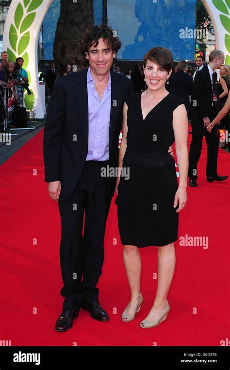 Stephen Mangan And Wife Louise Delamere Arriving For The Premiere Of