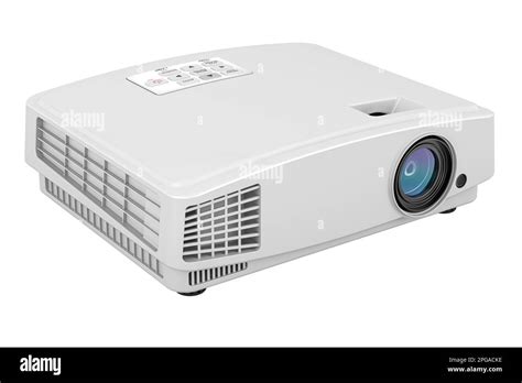 Projector D Rendering Isolated On White Background Stock Photo Alamy