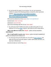 1 3 Basic Networking Lab Template 2 Docx Basic Networking Lab Template 1 You Will Identify