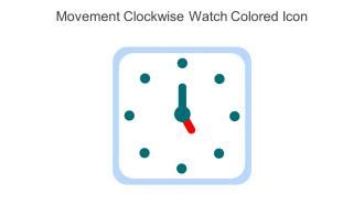 Movement Clockwise Watch Colored Icon In Powerpoint Pptx Png And Editable Eps Format PPT