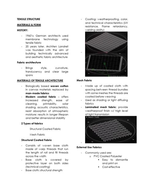 Tensile Fabric Architecture Pdf Textiles Materials