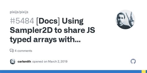 Docs Using Sampler2d To Share Js Typed Arrays With Custom Shaders · Issue 5484 · Pixijs