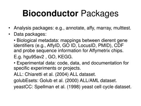 PPT Introduction To R And Bioconductor BMI Winter PowerPoint Presentation ID