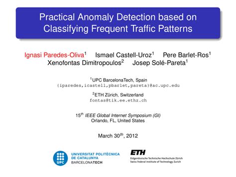 [ppt] Practical Anomaly Detection Based On Classifying Frequent