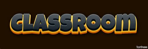 Classroom Yellow And Black 3d Text Effect Generator