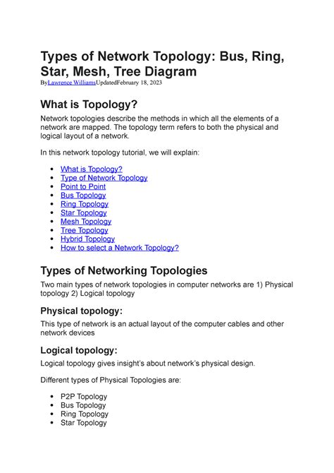 Types Of Routing Protocols Types Of Network Topology Bus Ring Star Mesh Tree Diagram