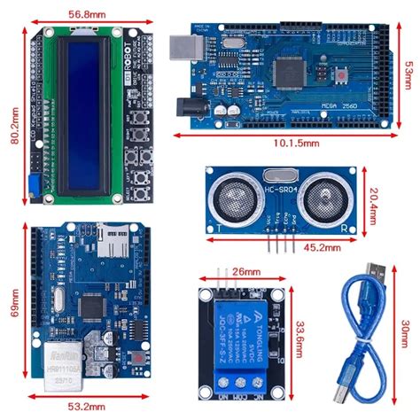 mega 2560 r3 kit para arduino hc sr04 breadboard cabo módulo de relé