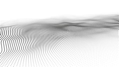 Wave Of Particles Abstract Background With A Dynamic Wave Big Data 3d Rendering Stock