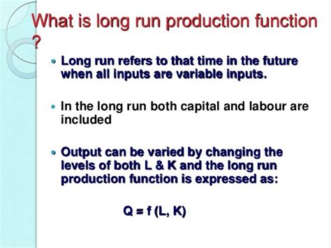Production Function