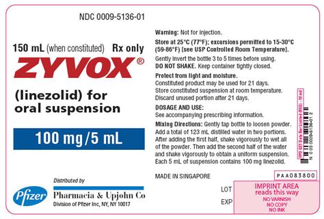Zyvox Package Insert Prescribing Information