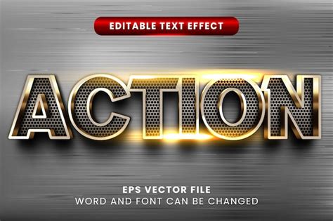 Premium Vector Action 3d Editable Text Effect