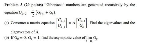 solved problem 3 20 points gibonacci” numbers are