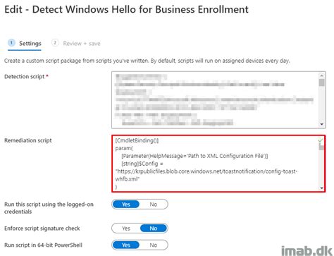 windows 10 toast notification script update support for use with endpoint analytics proactive