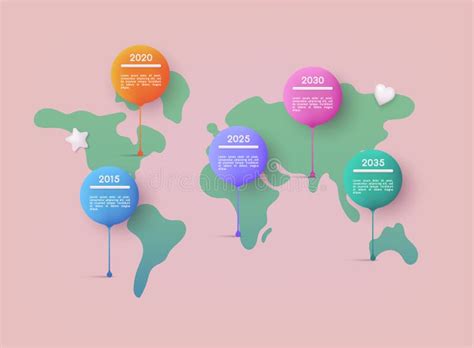 World Map Illustration Infographics Geometric Concept 3d Web Vector