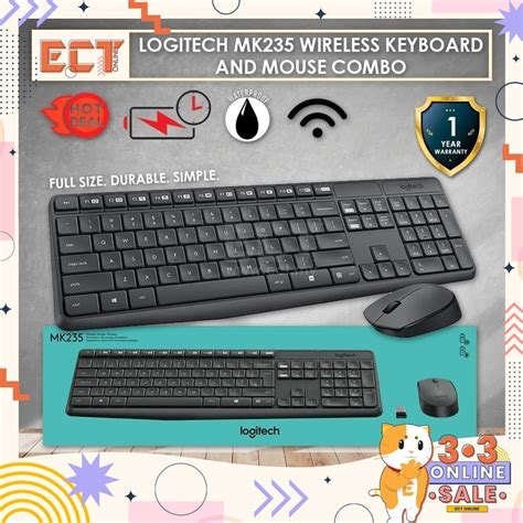 🔥logitech Mk235 Wireless Keyboard And Mouse Combo Shopee Malaysia