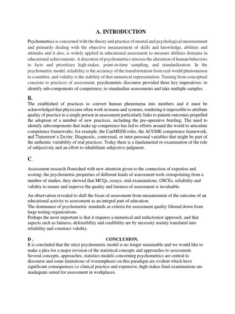 Assignment On Psychometrics Modle Download Free Pdf Psychometrics