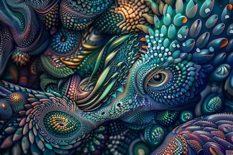 Premium Photo Algorithmic Art Inspired By The Patterns Of The Na