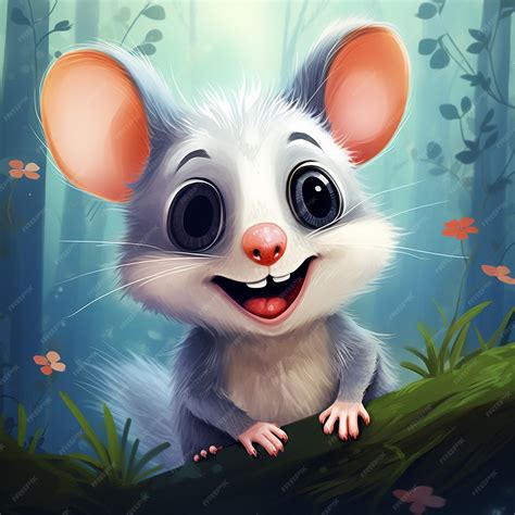 View Of Possum Cartoon Character Ai Generated Image