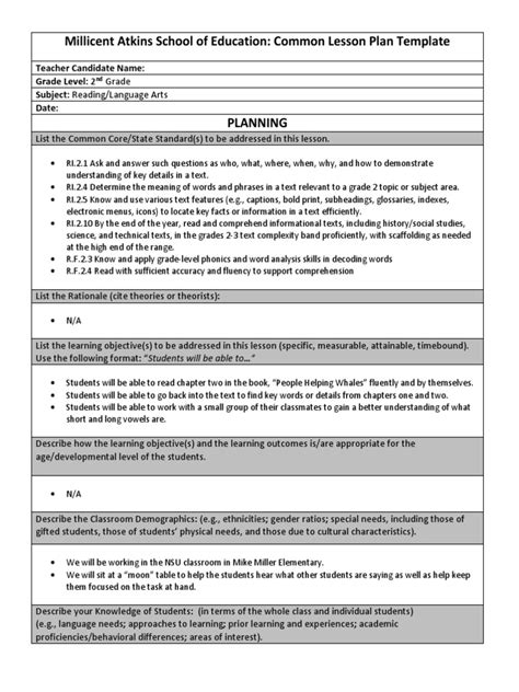 Lesson Plan Ladies Worksheets Library